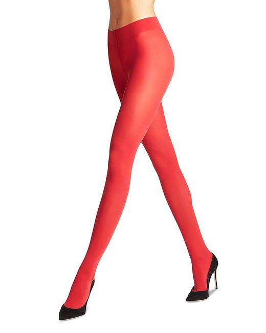 FALKE Pure Matt 50 Tights in Red | Lyst UK