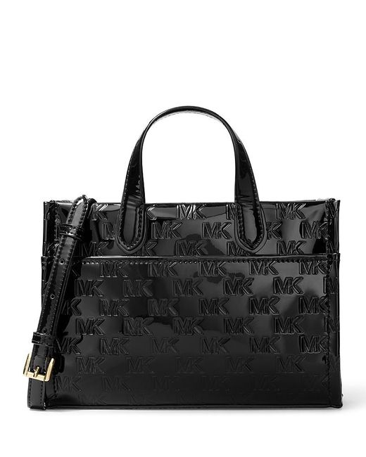 Michael Kors Gigi Small East West Messenger Tote in Black | Lyst