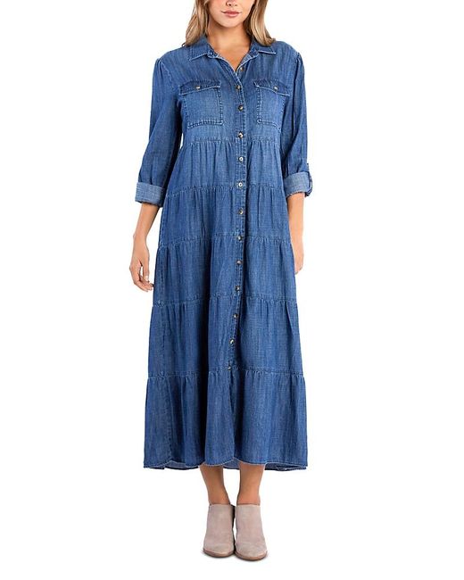 Billy T Mave Maxi Dress in Blue | Lyst