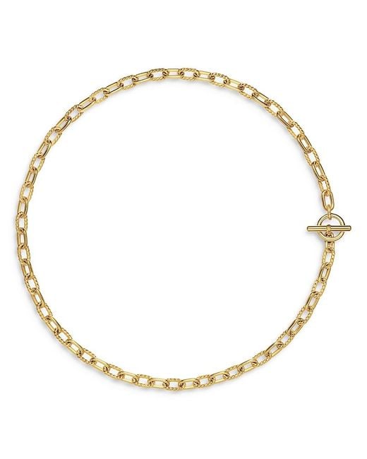 David Yurman Dy Madison Toggle Chain Necklace in Metallic | Lyst
