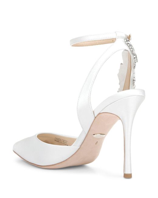 White Ankle Strap Pumps