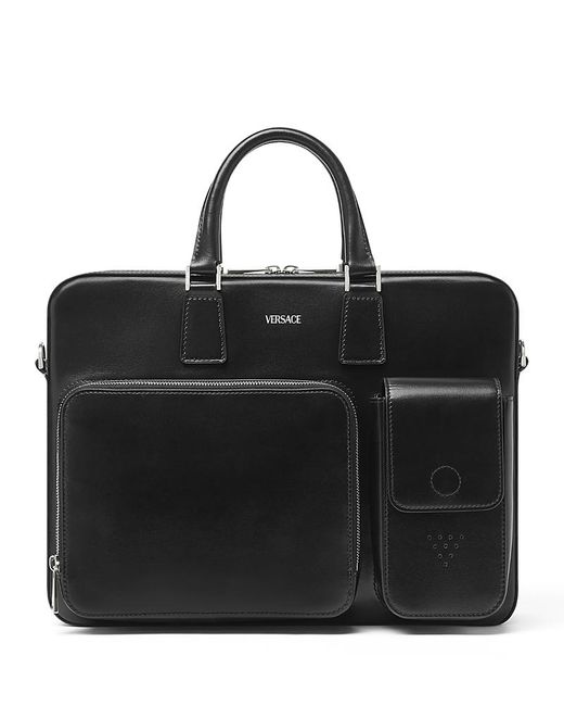 Versace Cargo Briefcase in Black for Men | Lyst