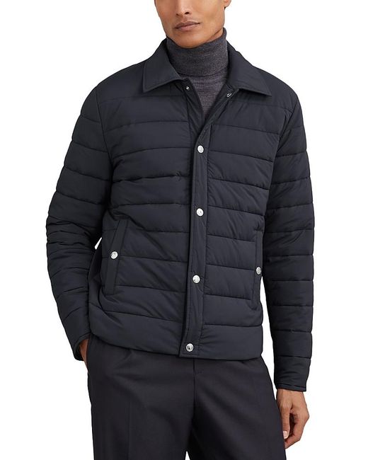 Reiss Harrison Long Sleeved Press Stud Hybrid Jacket in Blue for Men | Lyst