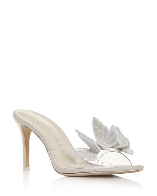 Sophia Webster Vanessa Butterfly Embellished Slide Sandals in White | Lyst