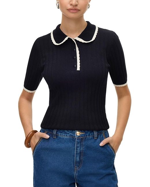 Vero Moda Manon Polo Sweater in Blue | Lyst UK