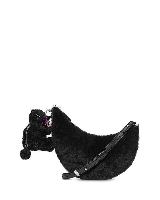 Kate Spade Shearling Bear Crossbody in Black | Lyst UK