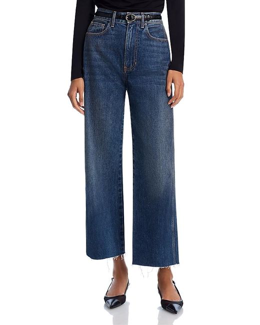 Veronica Beard Taylor High Rise Wide Leg Ankle Jeans in Blue | Lyst