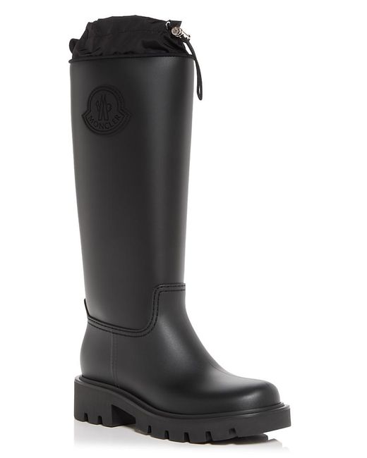 Moncler Kickstream Tall Rain Boots in Black | Lyst