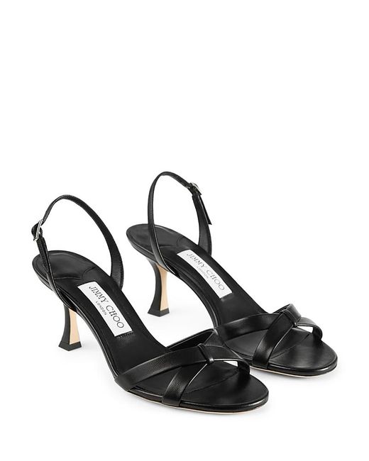 Jimmy Choo Elsy 70 High Heel Sandals in Black | Lyst