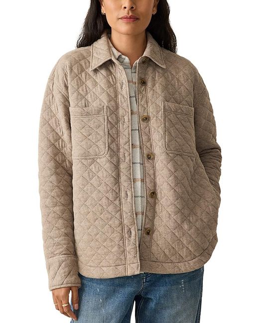 Faherty Epic Quilted Jacket in Brown | Lyst