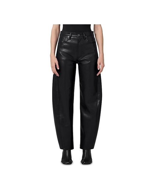 Agolde Luna High Rise Curved Taper Pants in Black | Lyst