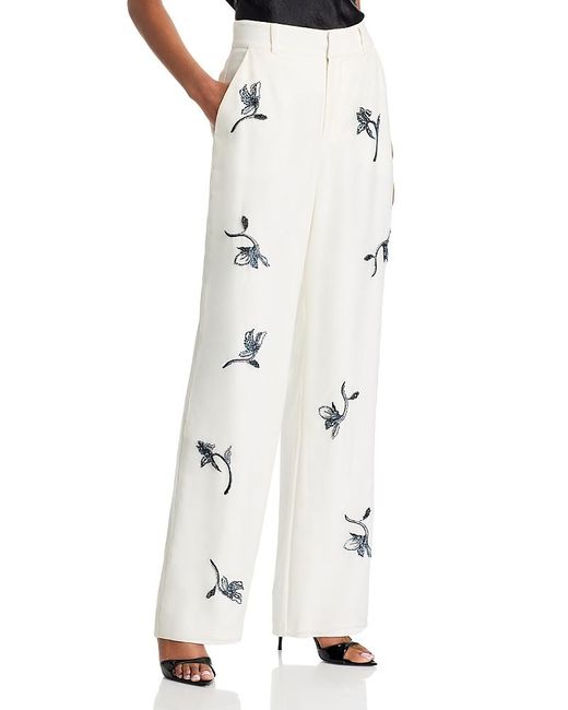Cinq À Sept Falling Lilies Zinon Pants in White | Lyst