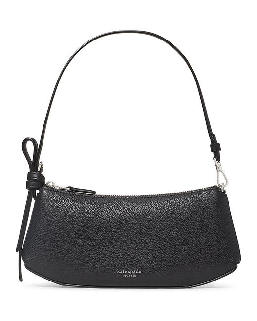 Kate Spade Loop Leather Pochette in Black | Lyst UK