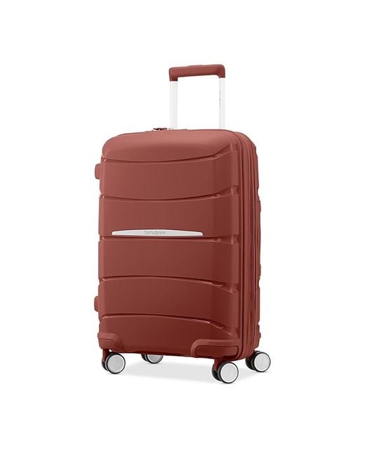 Samsonite Outline Pro Carry-On Spinner Suitcase in Red | Lyst