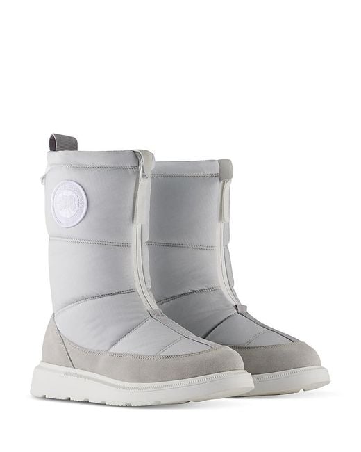 Canada Goose Cypress Fold Down Puffer Boots in Gray | Lyst