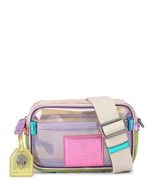 Kurt Geiger Small Vinyl Southbank Camera Bag in Pink | Lyst