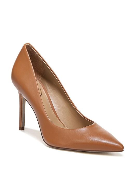 Sam Edelman Hazel Pointed Toe High-Heel Pumps in Brown | Lyst UK