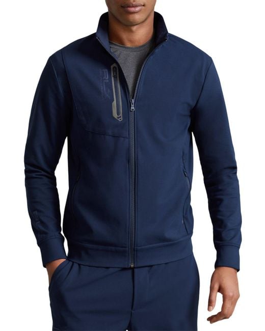 Polo Ralph Lauren Synthetic Rlx Performance Track Jacket In French Navy