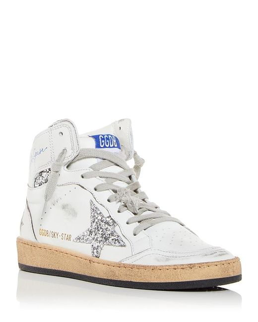 Golden Goose Sky Star High Top Sneakers in White | Lyst UK