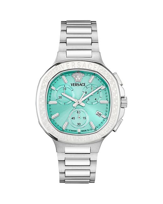 Versace V-Chrono Square Chronograph, 40Mm in Blue | Lyst