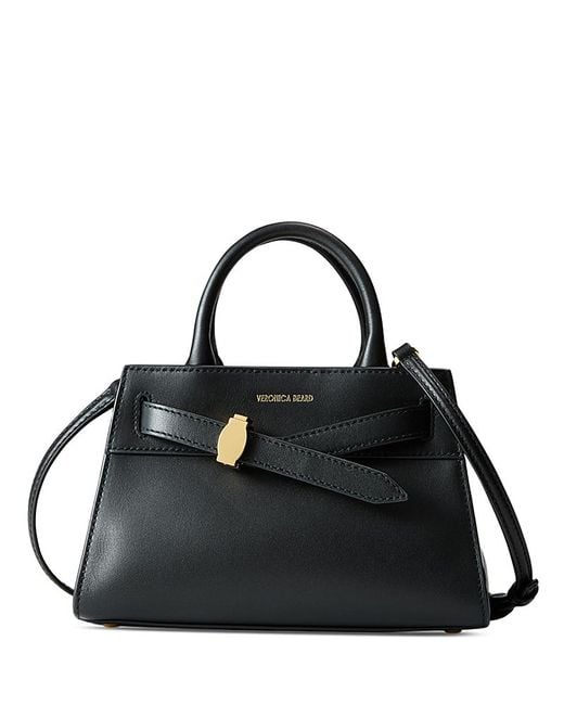 Veronica Beard Large Leather Dash Bag in Black | Lyst