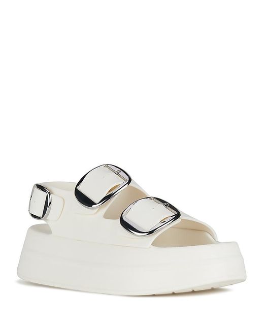 Jeffrey Campbell Double Strap Platform Sandals in White | Lyst