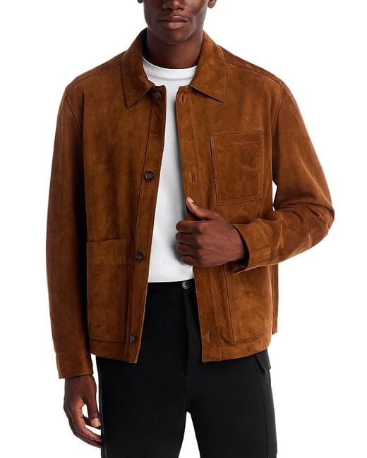 BOSS Markuedo Suede Jacket in Brown for Men | Lyst UK