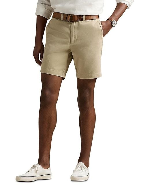 Polo Ralph Lauren Salinger 8 Inch Straight Fit Chino Shorts in Natural for Men | Lyst