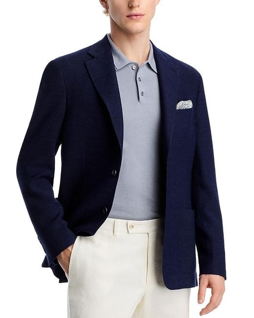 Vince Wool Pique Jersey Slim Fit Unstructured Sport Coat in Blue for ...