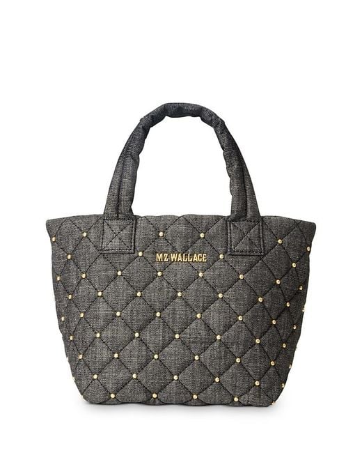 MZ Wallace Micro Metro Tote Deluxe in Black | Lyst