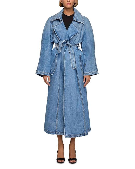 EB DENIM Kosmo Denim Trench Coat in Blue | Lyst