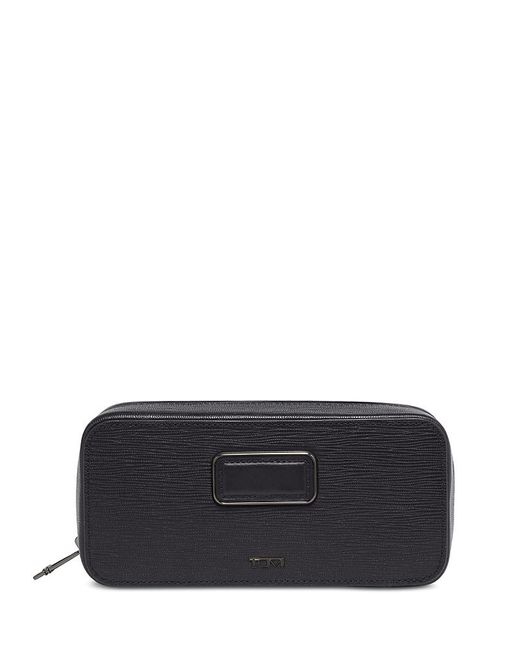 Tumi Nassau Slg Leather Embossed Travel Watch Case in Black for Men | Lyst