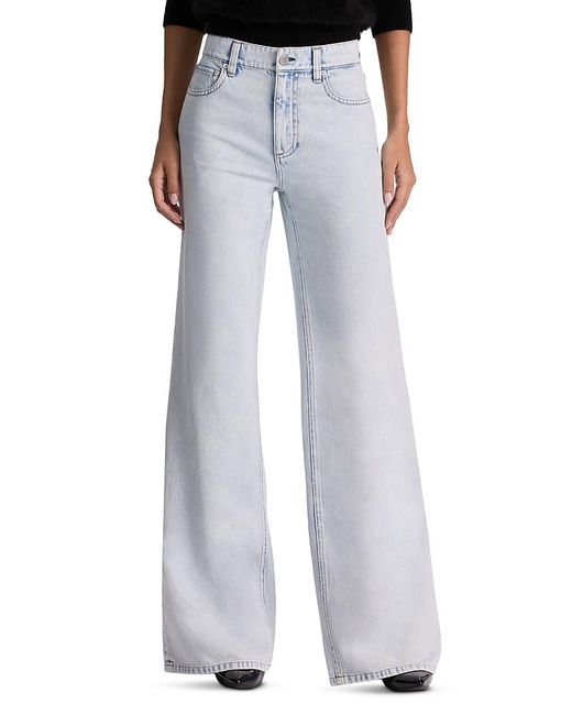 Alice + Olivia Chic High Rise Wide Leg Jeans in Blue | Lyst