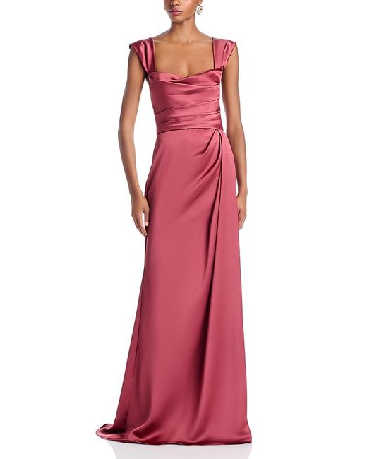 Amsale Corset Gown in Red | Lyst