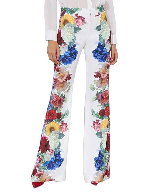 Alice + Olivia Andrew Mid Ise Bootcut Pants in Blue | Lyst