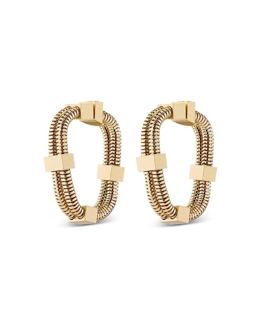 DEMARSON Laina Double Snake Chain Statement Hoop Earrings in Metallic ...