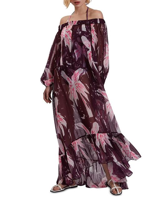 Ted Baker Montaya Bardot Maxi Cover Up in Purple | Lyst