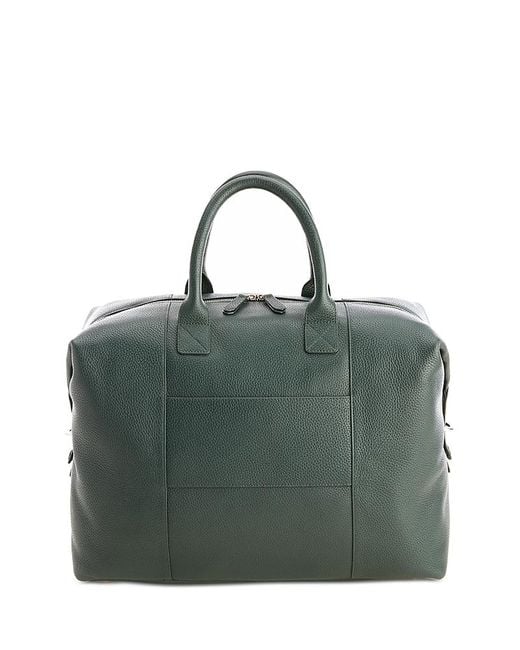 ROYCE New York Pebble Grain Medium Duffle Bag in Green | Lyst