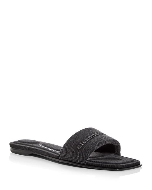 Alexander Wang Vy Slide Sandals in Black | Lyst UK