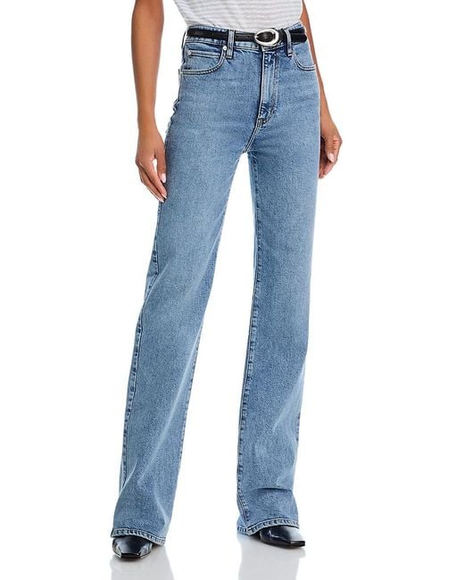 FRAME The Arrow High Rise Bootcut Jeans in Blue | Lyst UK