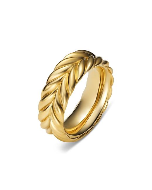 David Yurman 18K Chevron Double Row Band in Metallic for Men | Lyst
