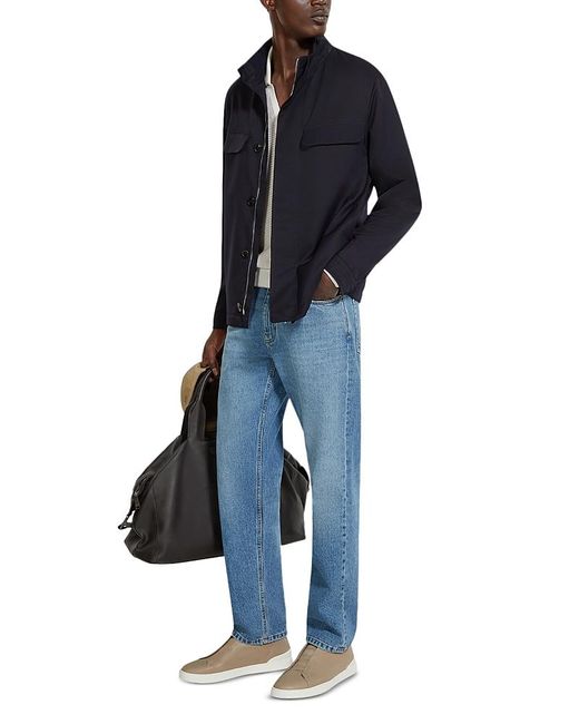 ZEGNA Motorin Field Jacket in Blue for Men | Lyst