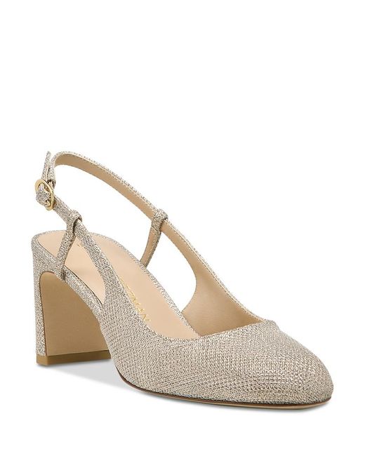 Stuart Weitzman Babette 60 Slingback Pumps in Natural | Lyst