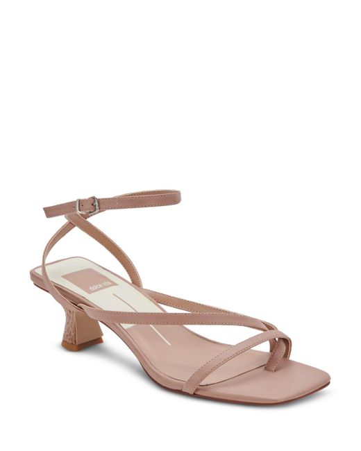 Dolce Vita Baylor Square Toe Block Heel Thong Sandals In Pink Lyst