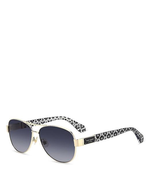 Kate Spade Dalia Pilot Sunglasses, 58Mm in White | Lyst