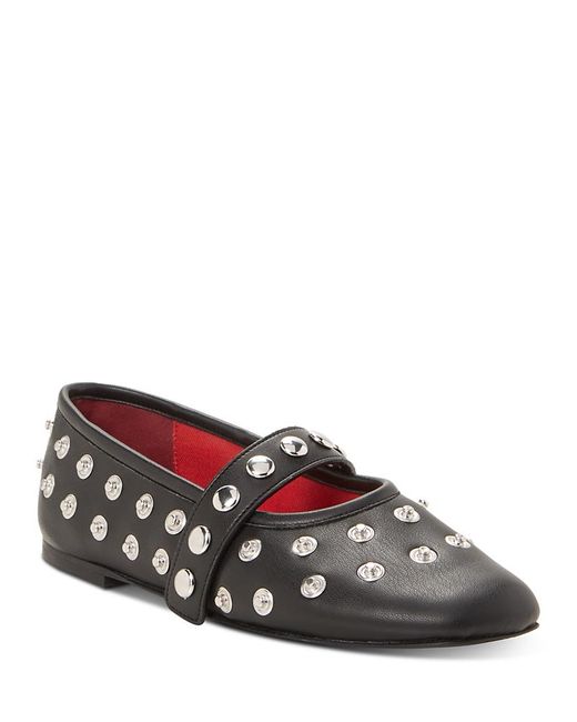 Stella McCartney Ryder Studded Mary Jane Flats in Red | Lyst