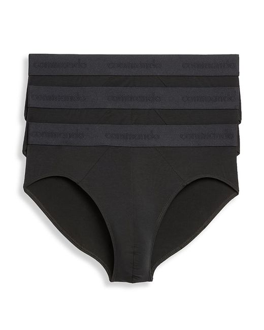 Commando Micro Modal Modern Fit Briefs, Pack Of 3 in Black for Men | Lyst