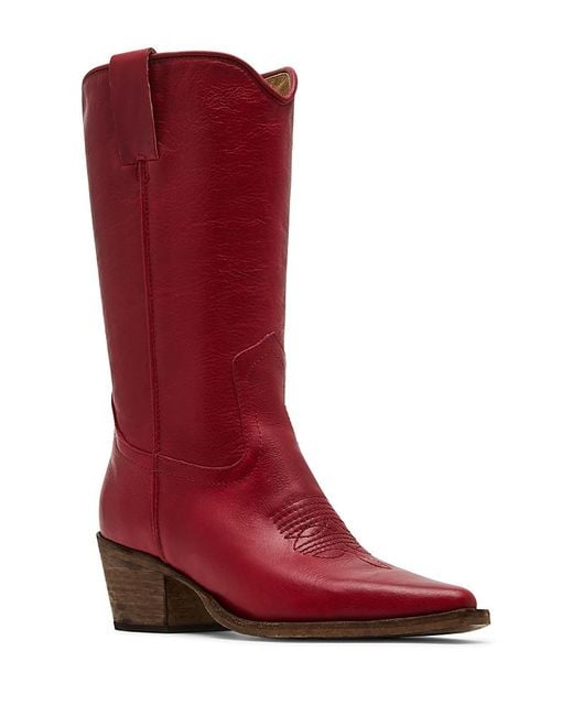 Steve Madden Albany Boots in Red | Lyst UK