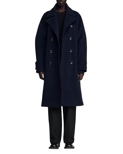 Sandro Otto Coat in Blue for Men | Lyst