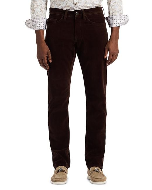Robert Graham Celestial Straight Fit Velvet Pants in Black for Men | Lyst